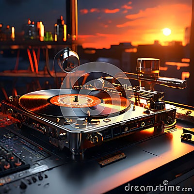 Old Record Player Scans, Ai-generatet Royalty-Free Stock Photography ...