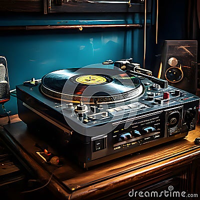Old Record Player Scans, Ai-generatet Royalty-Free Stock Photography ...