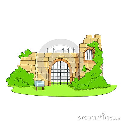Old Ruin Cartoon Vector | CartoonDealer.com #54027257