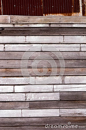 Old rust galvanized metal and wood title wall. - Stock Image - Everypixel