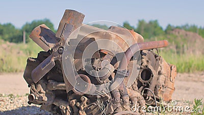 Old rusty car engine motor stock video. Video of technology - 195184249