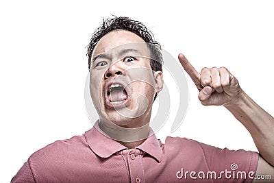 Man Shouting And Pointing Finger - High Contrast Royalty-Free Stock ...