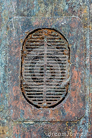 Old Rusty Grate In A Mold On An Abandoned Ship Royalty-Free Stock Image ...
