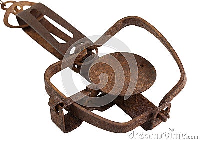 Old Rusty Hunting Trap Stock Image - Image: 33877871