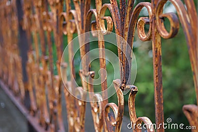 Old Rusty Wrought Iron Railing Stock Photography | CartoonDealer.com ...