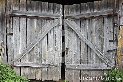 Old Scrappy Doors, Black And White Image | CartoonDealer.com #94153996