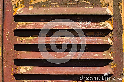 Old Scratched Paint And Rust Metal Surface, Air Vent Stock Photo ...