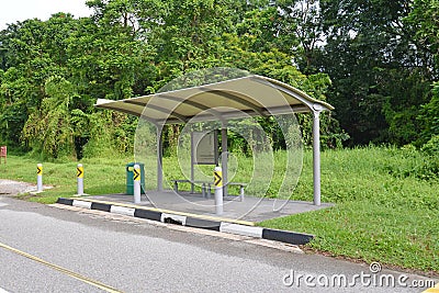Old Sheltered Bus Stop Stock Photo - Image: 51396063