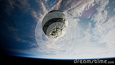Old Soccer Ball in Space on Earth Orbit Stock Footage - Video of match ...