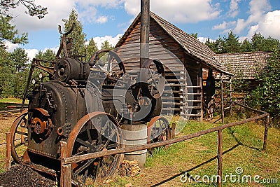 Old Steam Machine Staying In A Backyard Royalty Free Stock Images ...