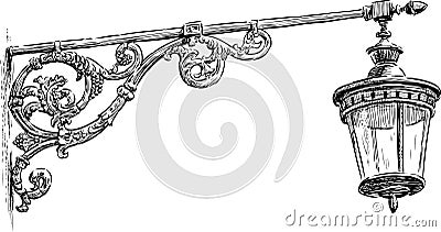 Old Street Lamp Stock Vector - Image: 48978302