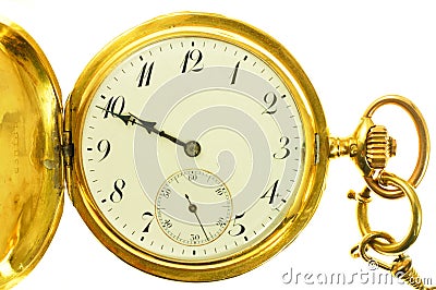 Old Style Gold Pocket Watch Royalty Free Stock Photography - Image ...