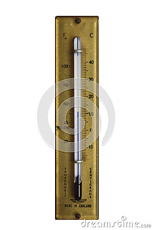 Old Thermometer Isolated Stock Photo - Image: 65561732