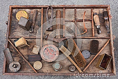 Old Tools Of The Shoemaker Royalty Free Stock Photography - Image: 29437477