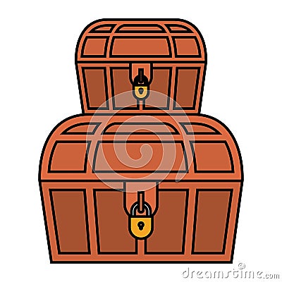 Old Trunks Boxes Transport Icon Vector Illustration | CartoonDealer.com ...
