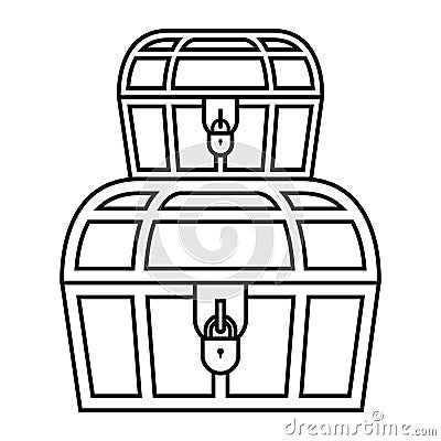 Old Trunks Boxes Transport Icon Cartoon Vector | CartoonDealer.com ...