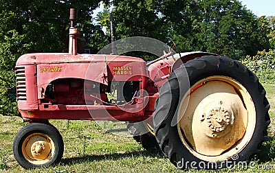 Old Unrestored Massey-Harris Tractor Editorial Photography - Image ...