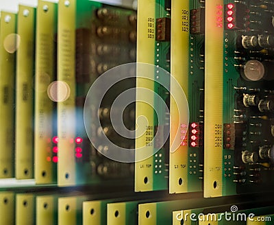The Old And Vintage Transistors Computer Chips Stock Photo ...