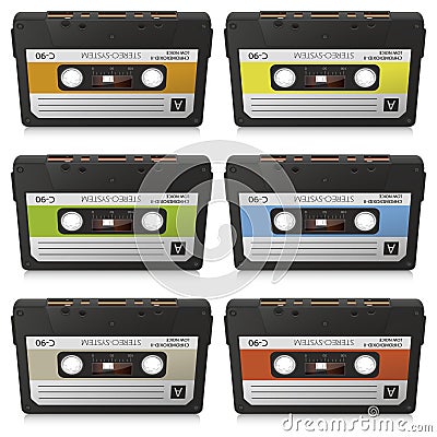 Audio Cassettes Collection - Colored And Realistic Vector Set Royalty ...