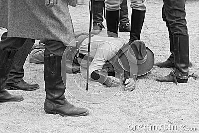Old Western Gunfight Aftermath Stock Images - Image: 11953024