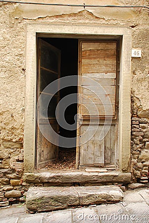 Old Wooden Door Ajar Stock Photos - Image: 4781423