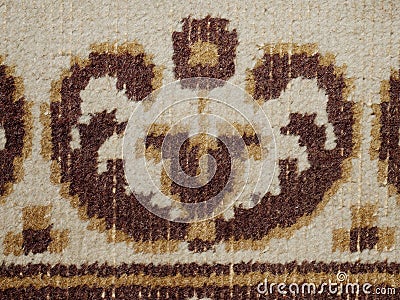 Old Worn Carpet In Detail. Weaving Texture Stock Photography ...