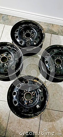 Old Worn Out Truck Rims Stock Photography | CartoonDealer.com #303261332