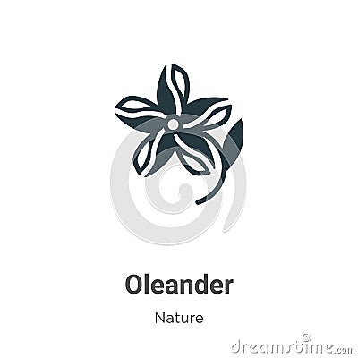 Oleander Vector Icon On White Background. Flat Vector Oleander Icon ...