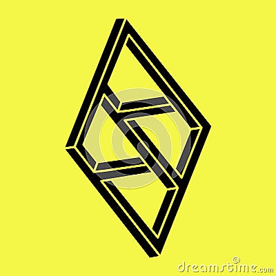 Escher Paradox Geometry. Optical Illusion Object. Sacred Geometric ...