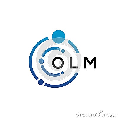 OLM Letter Technology Logo Design On White Background. OLM Creative ...