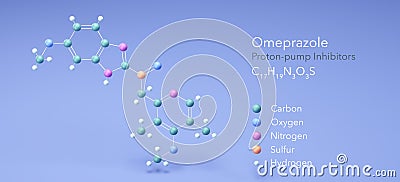 Omeprazole Molecule, Molecular Structures, Proton-pump Inhibitors, 3d ...