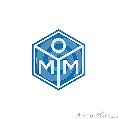 OMM Letter Logo Design On Black Background. OMM Creative Initials ...