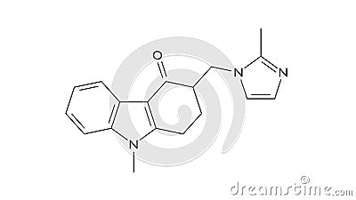 Ondansetron Molecule, Structural Chemical Formula, Ball-and-stick Model ...