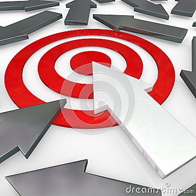 One Arrow Beats Others To Target Winner Success Stock Image ...