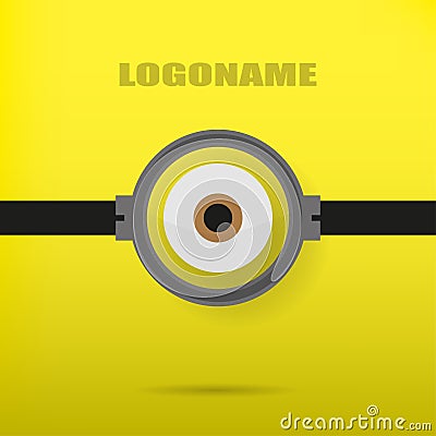 One Eye On A Yellow Background Illustration Of Stylish Logo ...