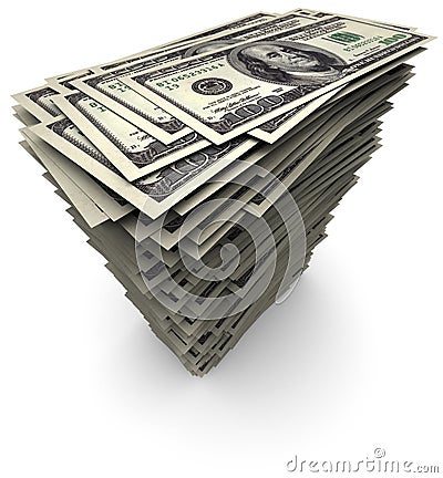 One Hundred Thousand Dollars - Bills Stack Royalty-Free Stock Image ...