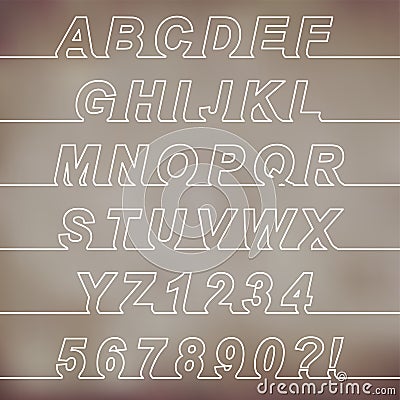 One Line Font Stock Vector - Image: 45776475