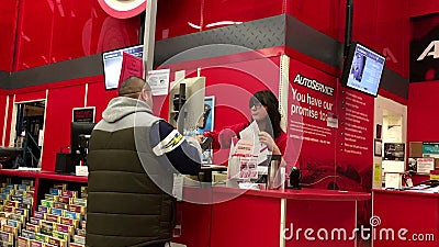 One Side of Auto Service Counter Stock Video - Video of business, body ...