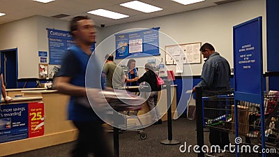 One Side of Customer Service Counter Stock Footage - Video of cashier ...