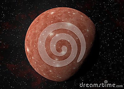 One Side Shadow Of Red Planet. Cosmos Sky Backgrounds Stock Photography ...