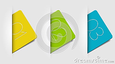 One Two Three - Vector Puzzle Pieces with Numbers Stock Vector ...