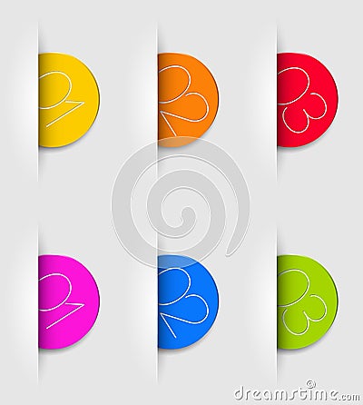 One Two Three - Vector Puzzle Pieces with Numbers Stock Vector ...