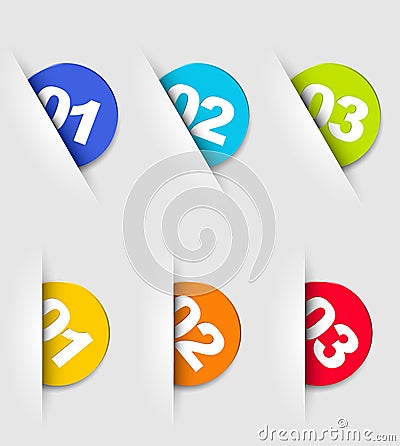 One Two Three - Vector Puzzle Pieces with Numbers Stock Vector ...