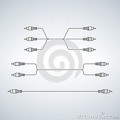 One Two Tree Tulip RCA Connectors Vector Illustration | CartoonDealer ...