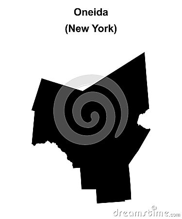 Oneida Outline Map Cartoon Vector | CartoonDealer.com #361728515