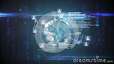 Online Global Community Screen Against Cityscape Stock Footage - Video ...