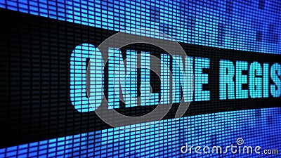 Online Registration Side Text Scrolling LED Wall Pannel Display Sign ...