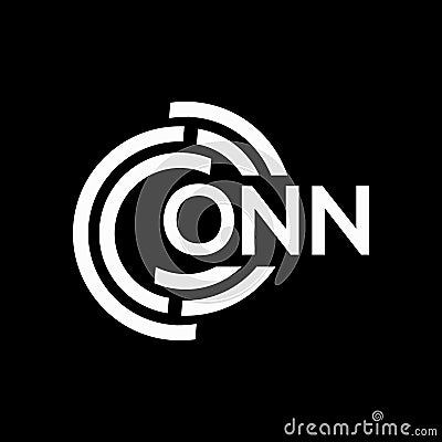 ONN Letter Logo Design On Black Background. ONN Creative Initials ...