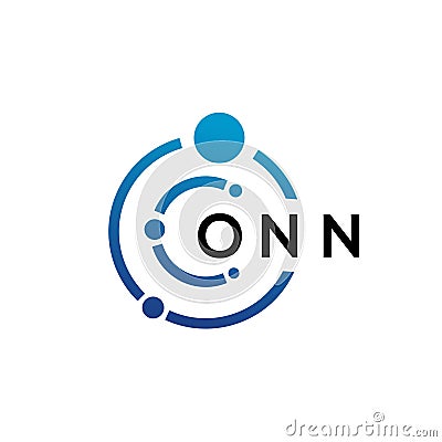 ONN Letter Technology Logo Design On White Background. ONN Creative ...
