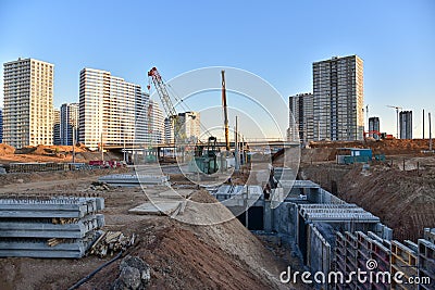 Ð¡onstruction Of An Underground Pedestrian Crossing At The Intersection ...